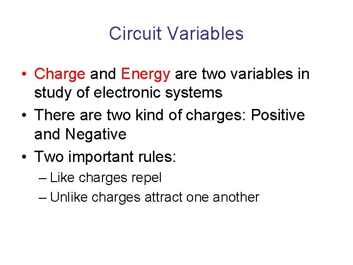 Lecture 1 Circuit Variables ECE 205 Prof Ali