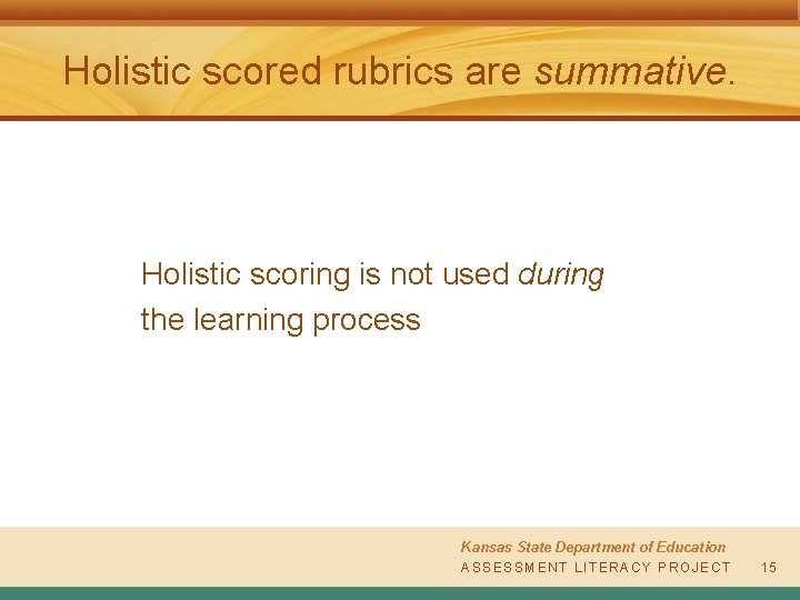 Rubrics You need to learn what rubrics are