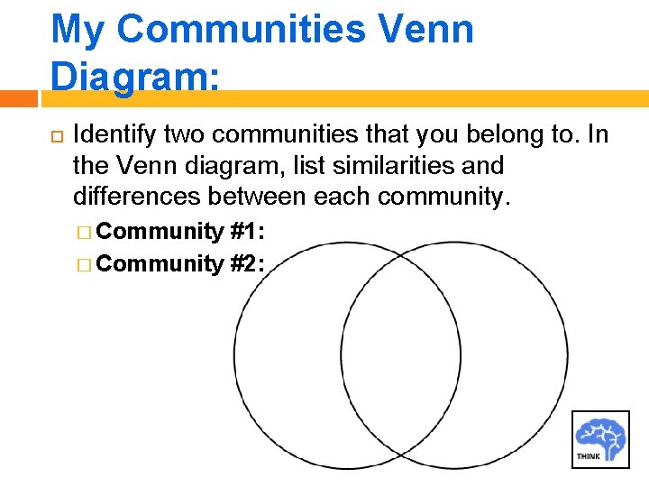 Obj 5 1 Identify communities and the factors