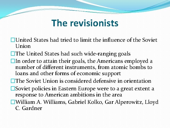 Cold War History Historiographical debate on the origins