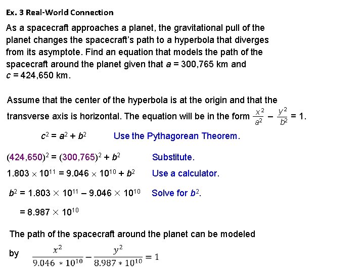 10 5 Hyperbolas Hubarth Algebra II Standard form