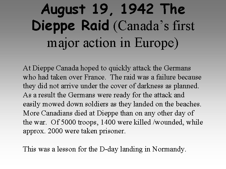 Canadian Battles In WWII The Battle of the
