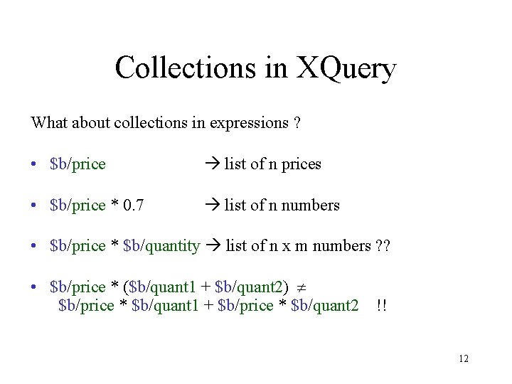 Lecture 12 XQuery in SQL Server Monday October