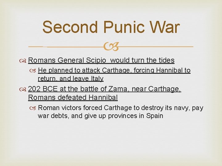 The Spread of Roman Republic The Punic Wars
