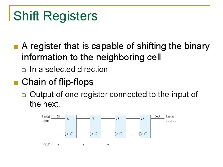 Registers and Counters Based on book by Mano