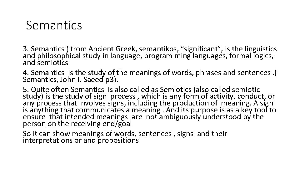 Semantics Mangantar Sitohang M Pd Pak Leo Objectives