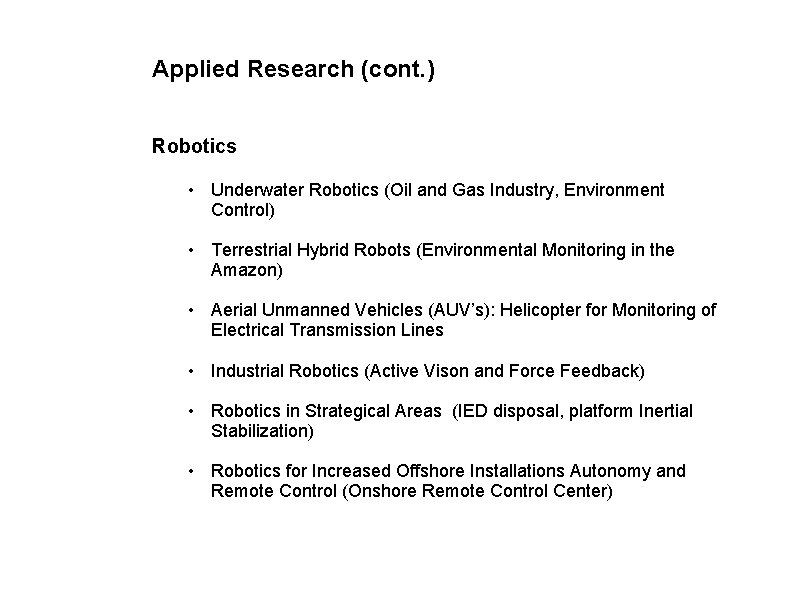 Activities of GSCAR Systems Control Automation and Robotics