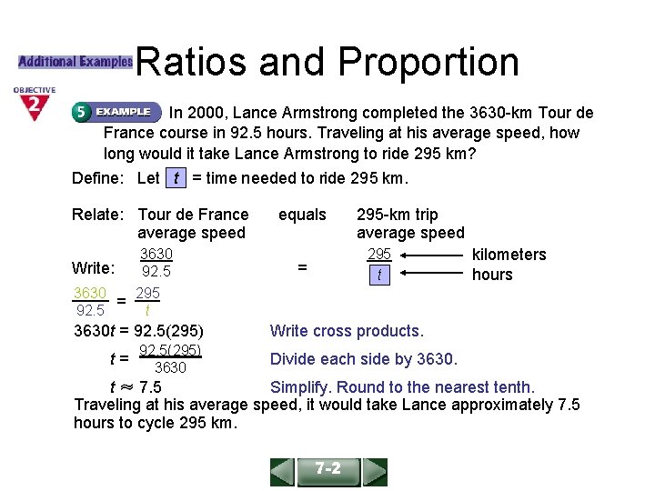 ALGEBRA 1 LESSON 4 1 Ratios and Proportion