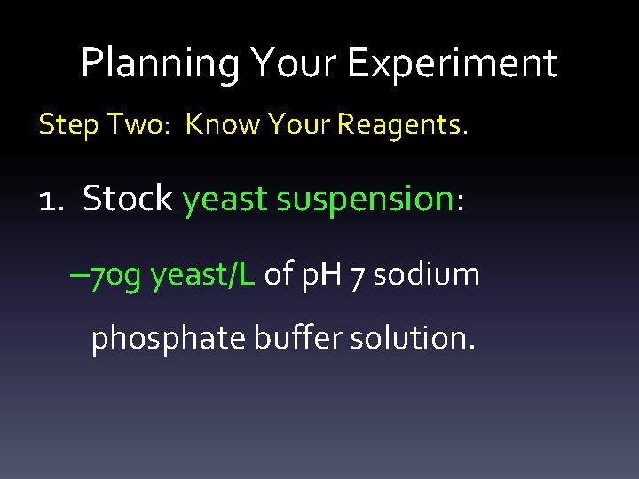 Enzymes and Enzymatic Reactions A Sample Experiment Observation