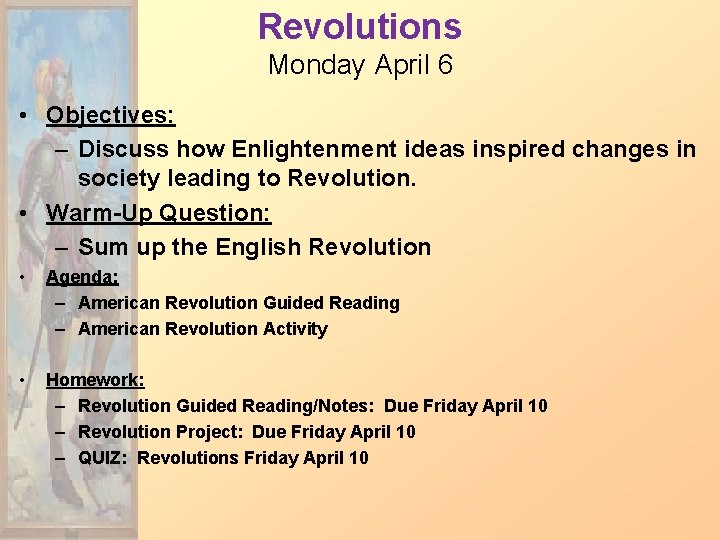 Day 1 EXPLORATION March 13 Objective Explain the