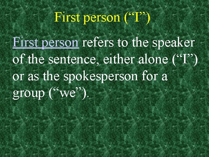 Presentation 1 Present Tense of Regular Verbs The