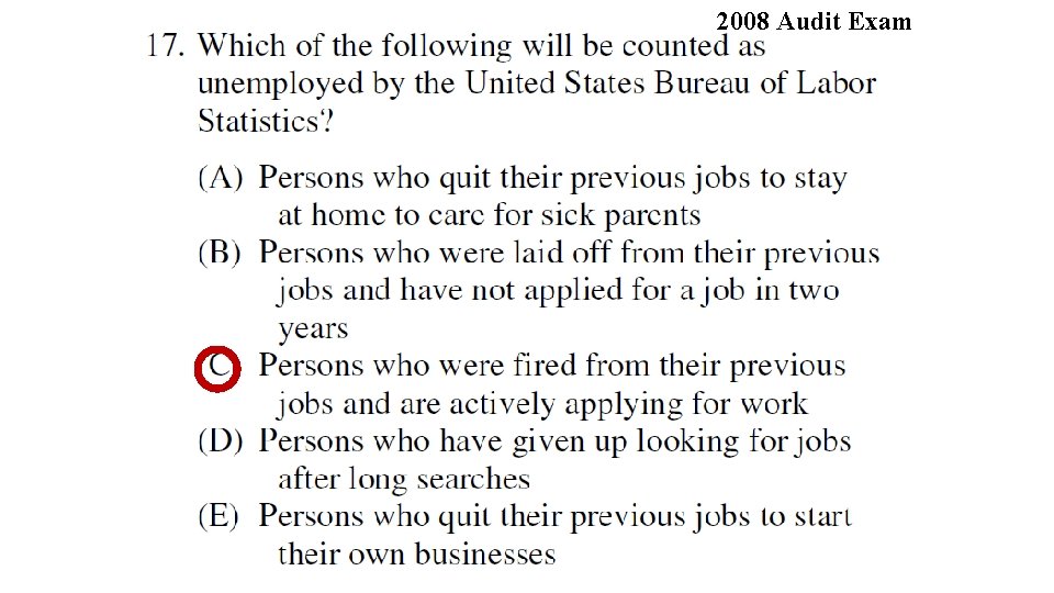 The Business Cycle Quiz Identify the parts of