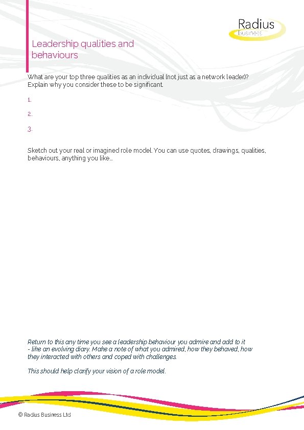 Build Better Networks Together Radius Worksheets Leadership Leadership