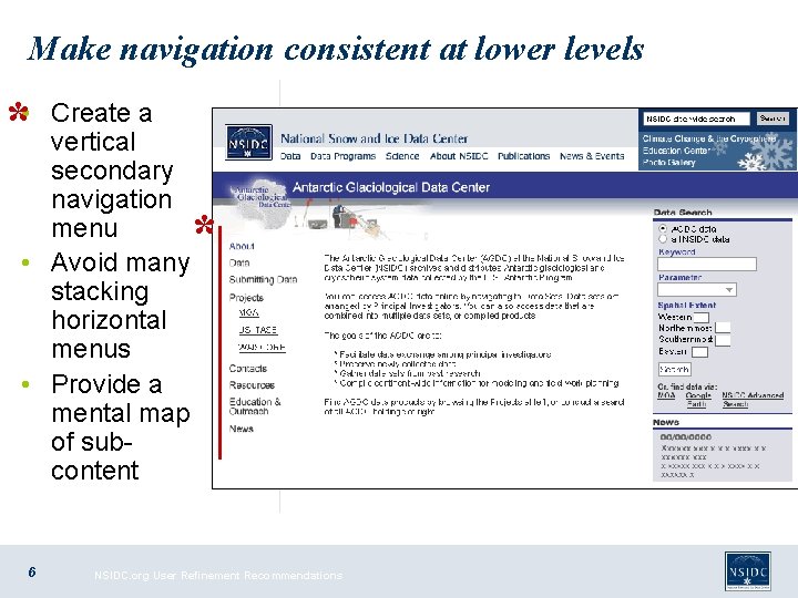 Site Improvements the Usability Project Concepts for usable