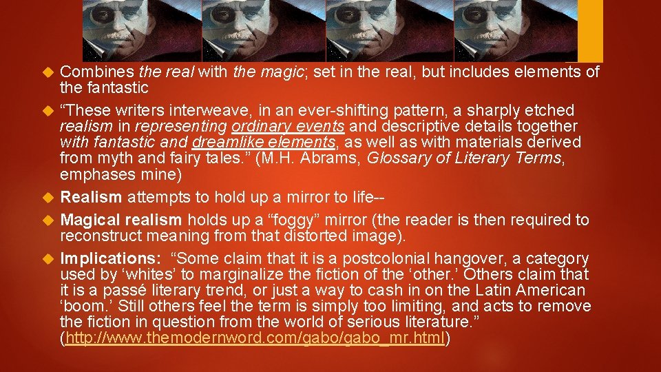 Folktales and Magical Realism PART ONE Learning Objectives