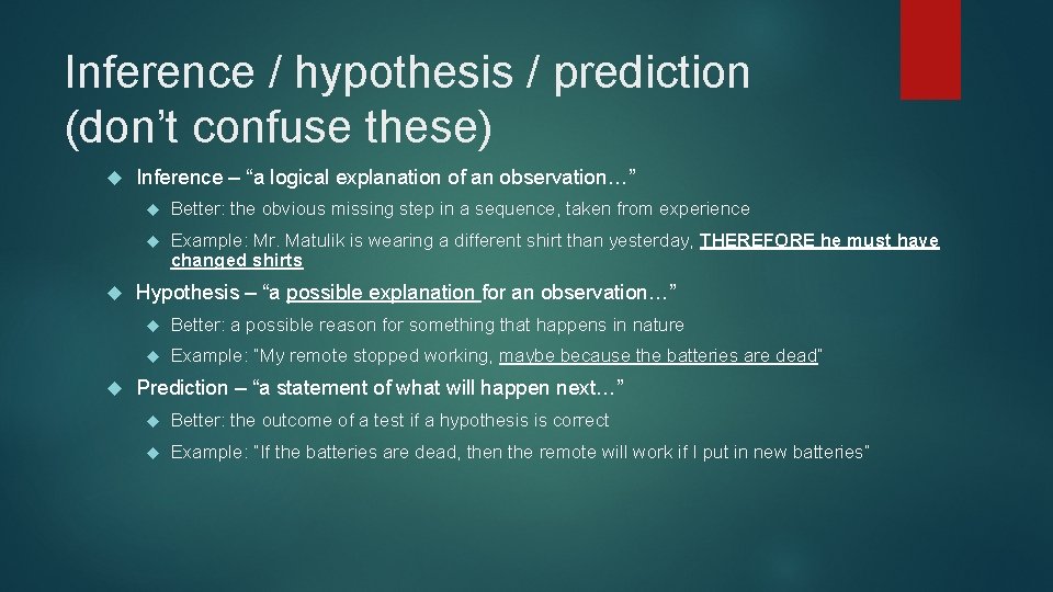 Scientific Problem Solving NATURE OF SCIENCE Scientific Inquiry