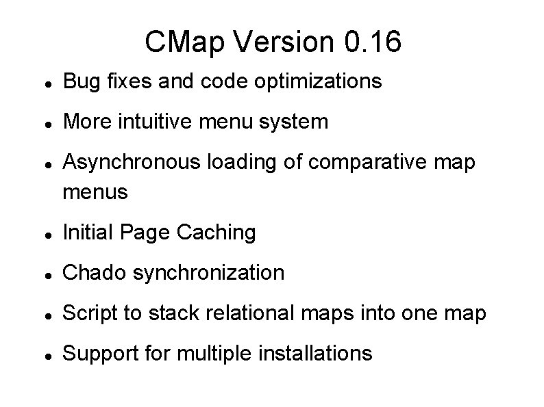 CMap Version 0 16 Ben Faga CMap CMap