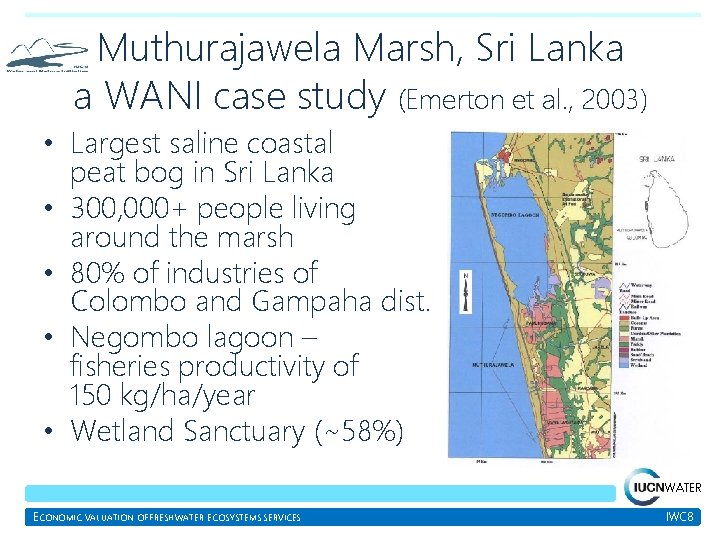 Economic valuation freshwater ecosystems services Stefano Barchiesi Project