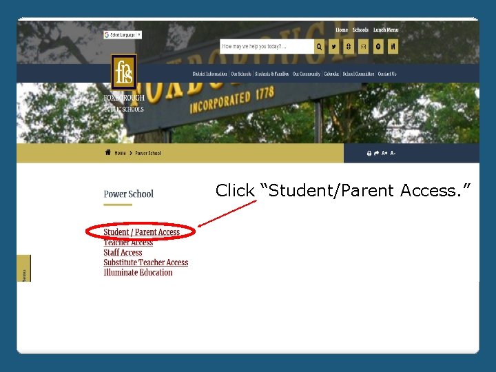 Foxborough High School Student Scheduling Tutorial A step