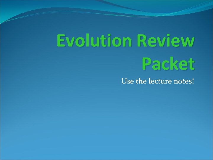 The Theory of Biological Evolution The Theory of