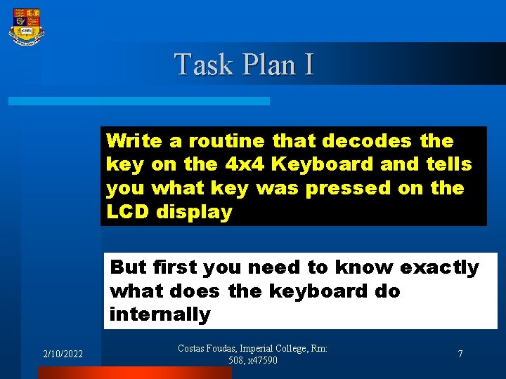Decoding and Using a 4 x 4 Keyboard