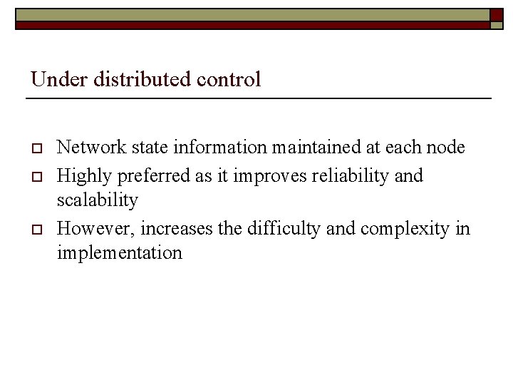 Distributed light path control based on destination routing