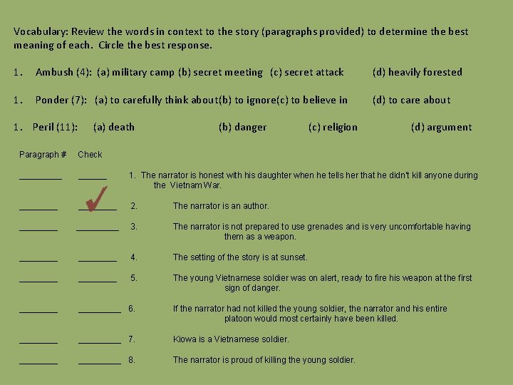 Agenda 1020 Mrs Ps Sentences AMBUSH Round Robin