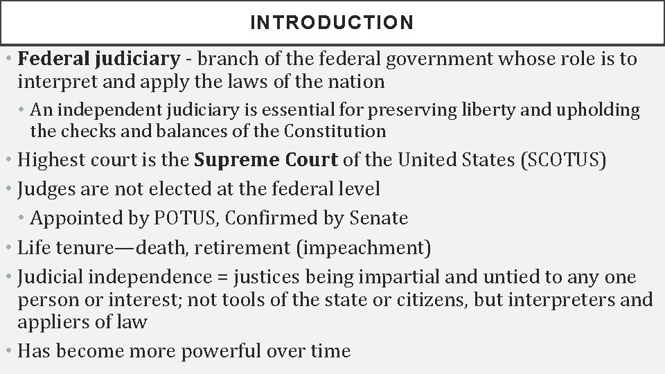 TOPIC 2 8 THE JUDICIAL BRANCH Unit 2