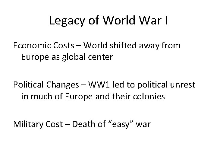 Connecting the Historical Dots Mr Burdette World History