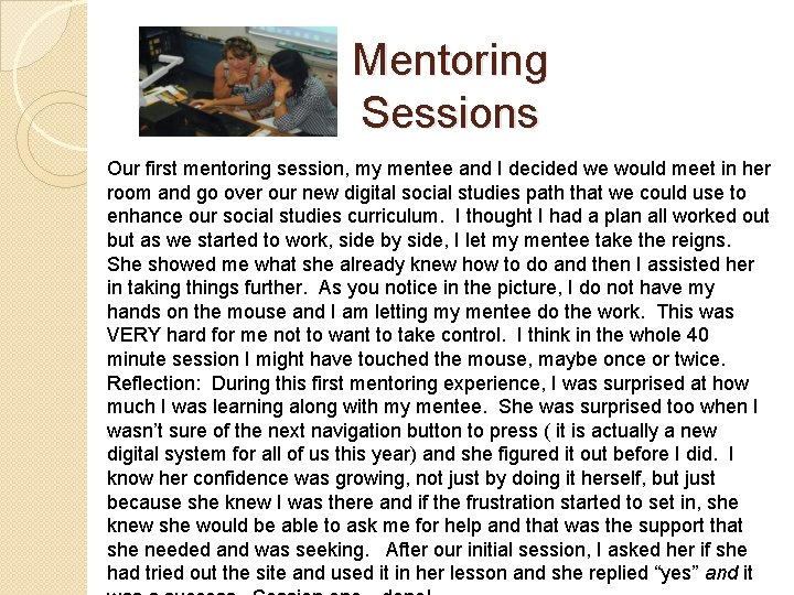 Technology Mentoring Assignment EDEL 590 Lizbeth MartinWilson California