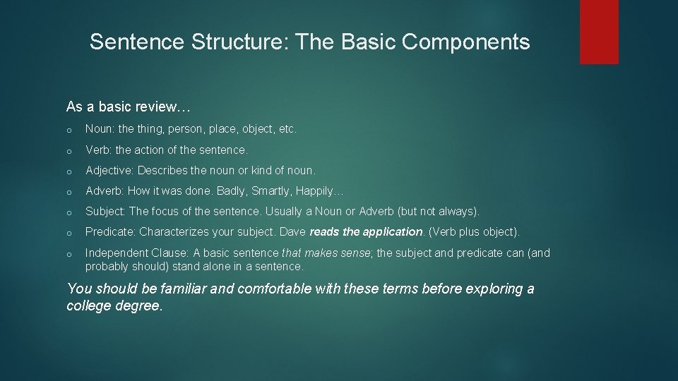 LESSON 3 ENGLISH SKILLS BASIC GRAMMAR Grammar Skills
