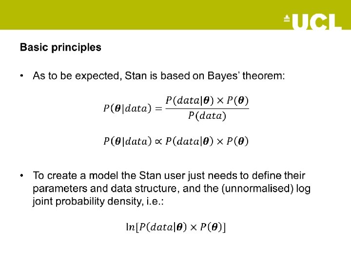 Experience of using the Stan software for Bayesian