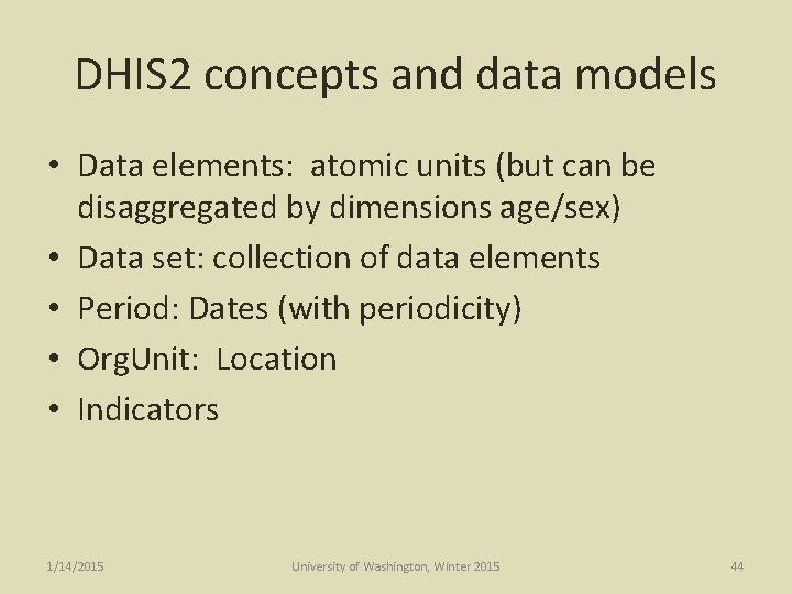 Computing and Global Health Lecture 2 Surveillance Winter