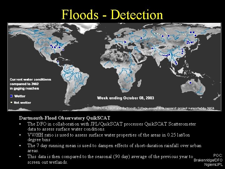 Flood Sensorweb Uses Dartmouth Flood Observatory QUIKScat Global