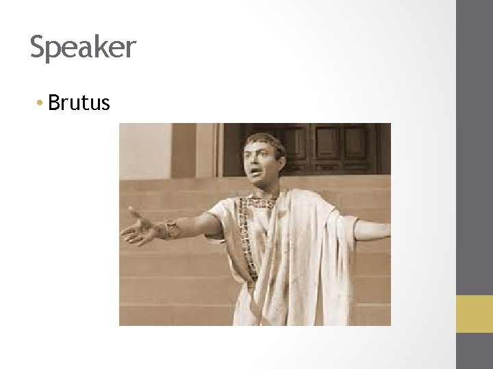 Brutuss Speech to the Roman Populace in Julius