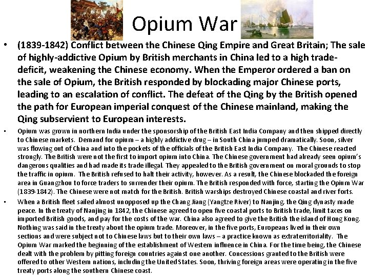 Transformations Around the Globe and The Great War