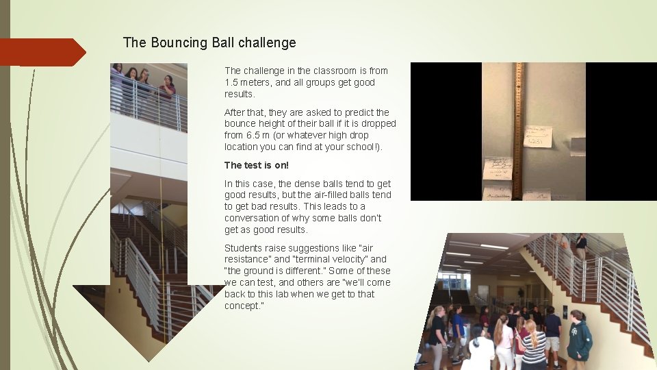 Introduction to Modeling Instruction The Bouncing Ball Lab