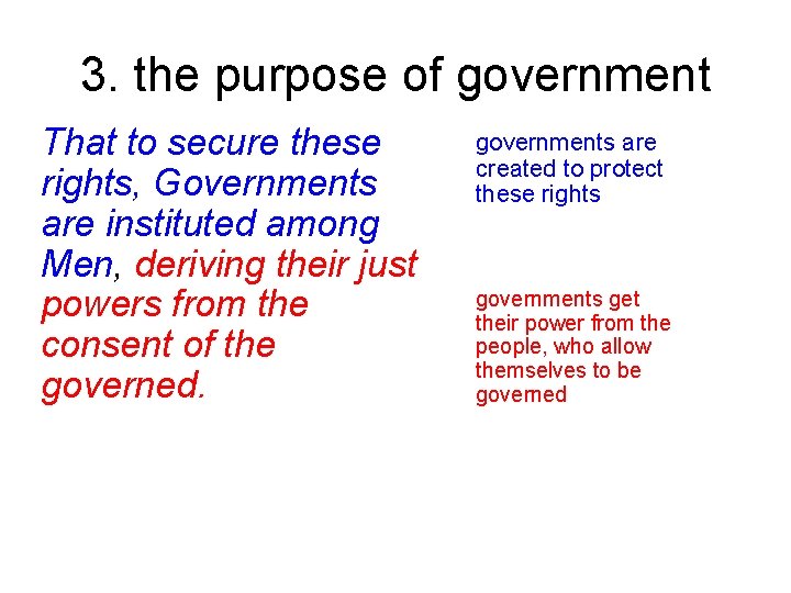 Declaration of Independence Major IdeasBreakdown Basic Structure It