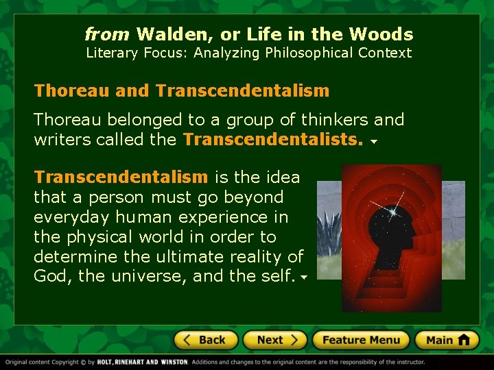 from Walden or Life in the Woods by