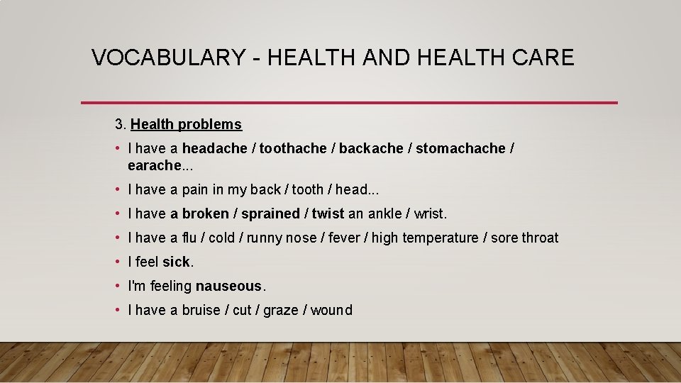 UNIT II HEALTHY HABITS Good health Frequency Adverbs