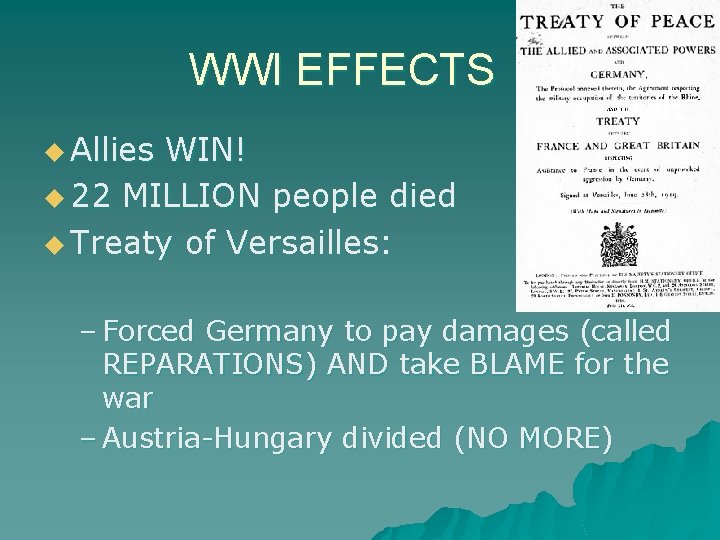 WWI WWII and the Soviet Union Breakdown CAUSES