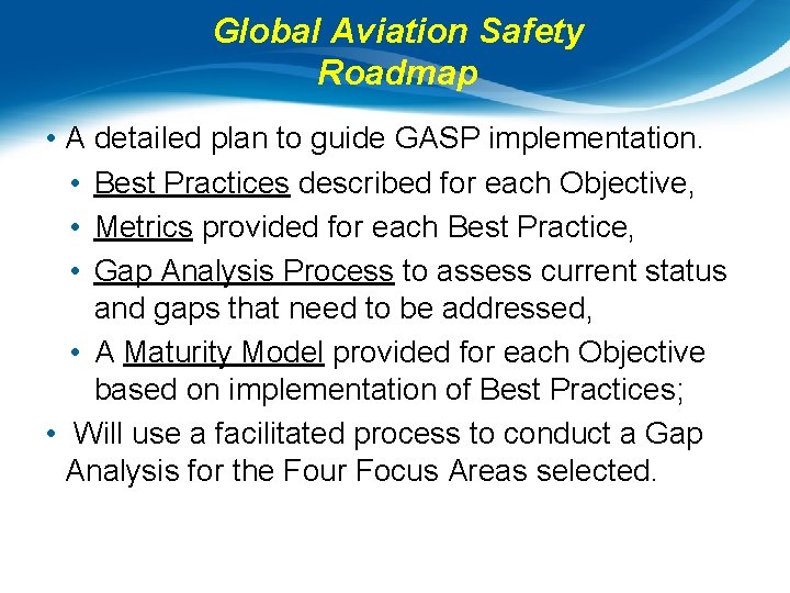 AFI Comprehensive Implementation Programme Global Aviation Safety Roadmap