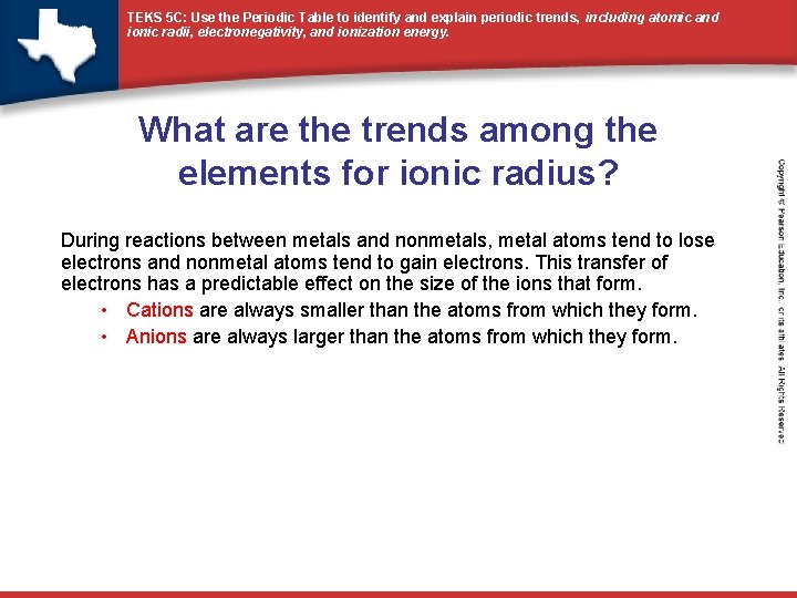 TEKS 5 C Use the Periodic Table to