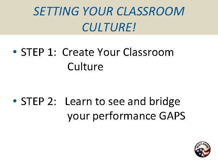Classroom Management Setting Classroom Culture Global Standards for