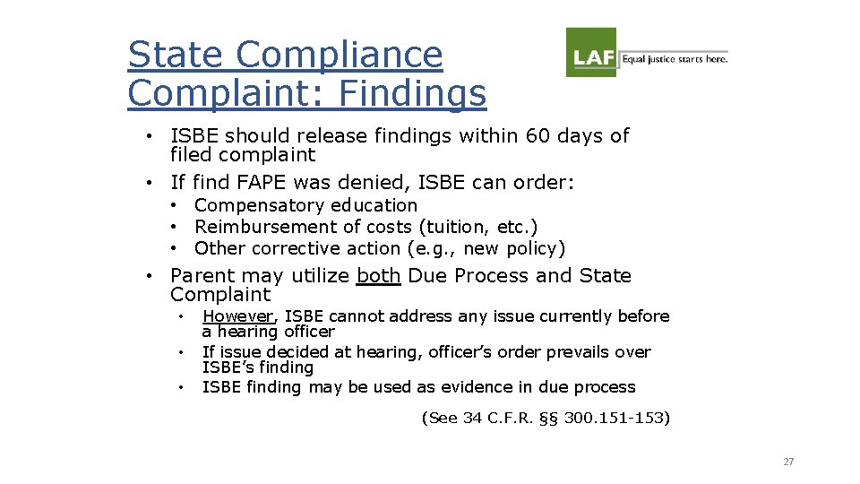 Basics of Education Advocacy 2 Special Education Conflict
