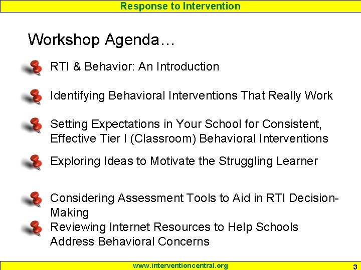 Response to Intervention When Behavior is a Barrier