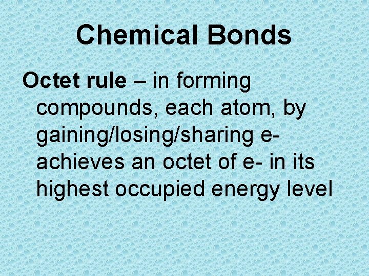 Bonding Unit Overview Types of bonds Whyhow bonds