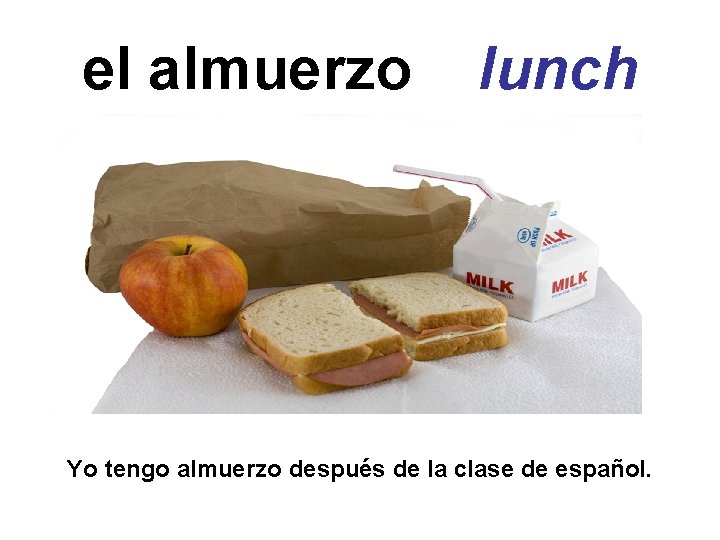 Tu da en la escuela Spanish One Vocabulary