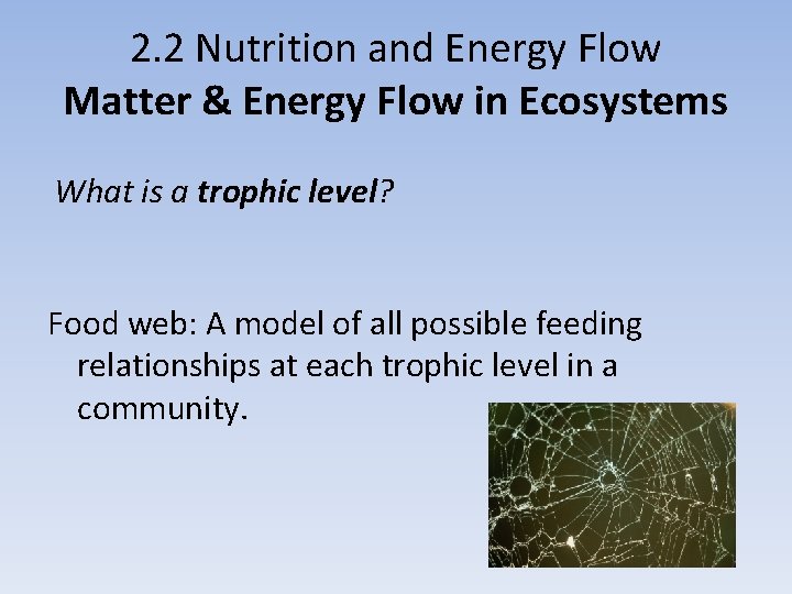 Biology Chapter Two Principles of Ecology 2 1