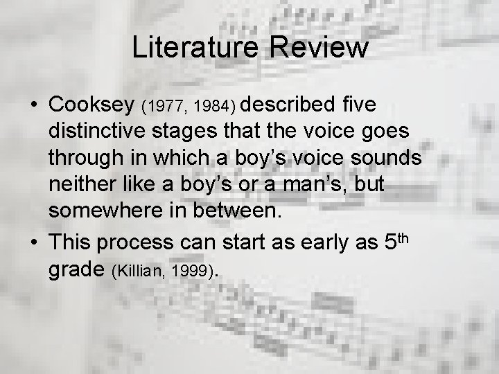 Boys Changing Voices and Choir Participation in Middle